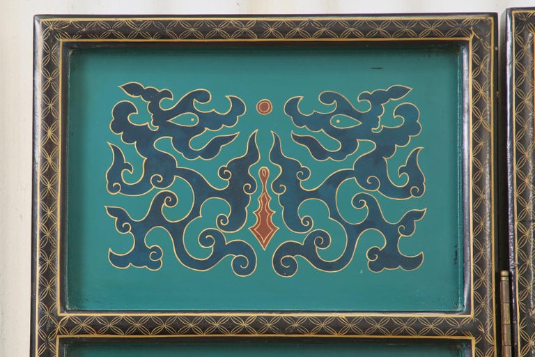 Chinese Export Lacquered Six Panel Coromandel Screen at 1stDibs