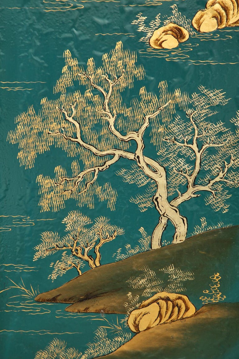 Chinese Export Lacquered Six Panel Coromandel Screen at 1stDibs