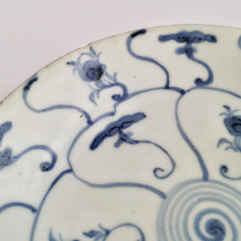 Chinese Export Plate, Tek Sing Style Shipwreck Plate, Blue White ...