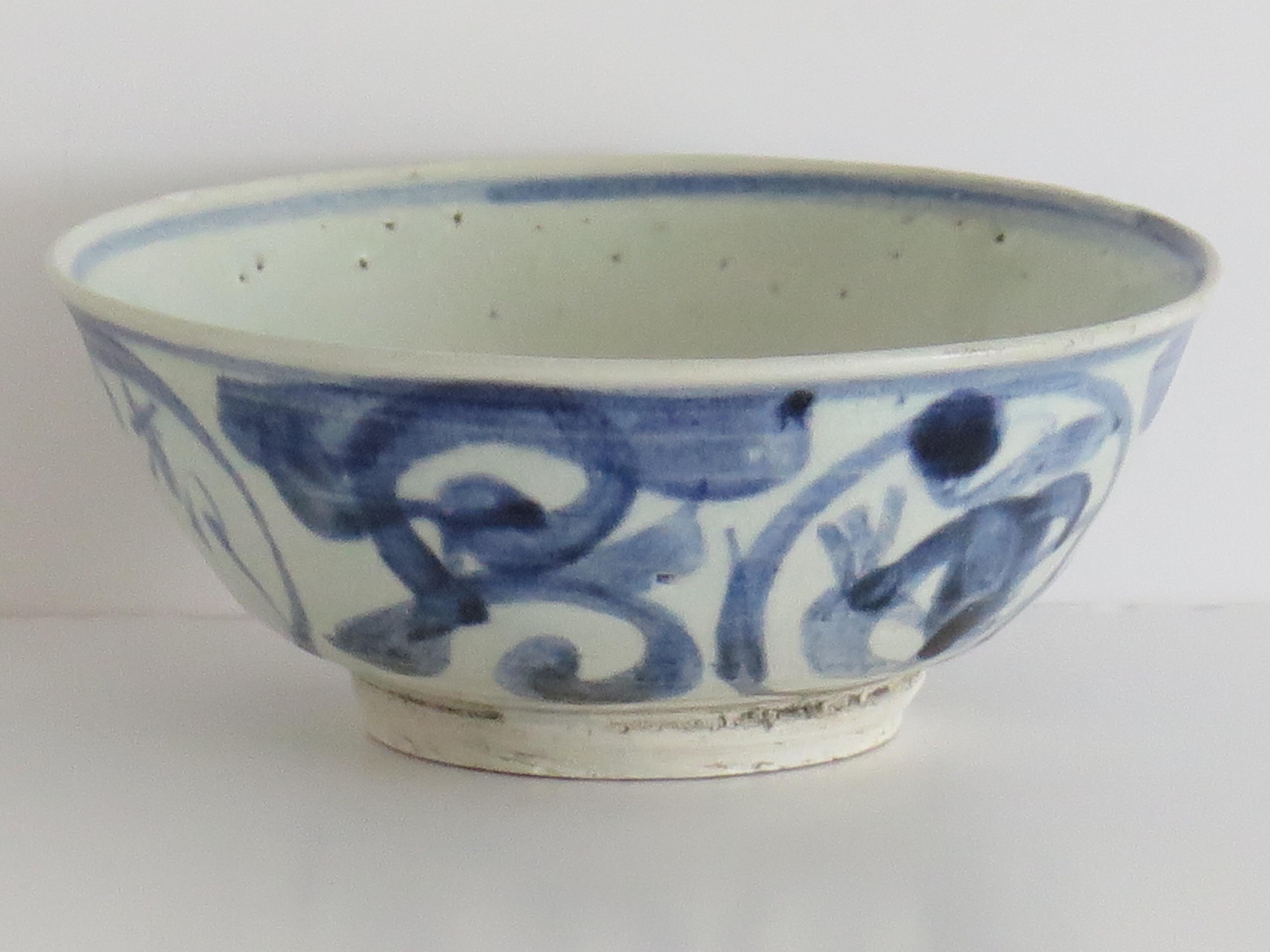Chinese Export Porcelain Blue and White Bowl, Hatcher Cargo Late Ming ...