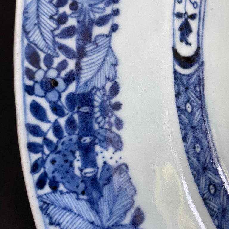 Chinese Export Porcelain Blue and White Massive Dish For Sale at 1stDibs