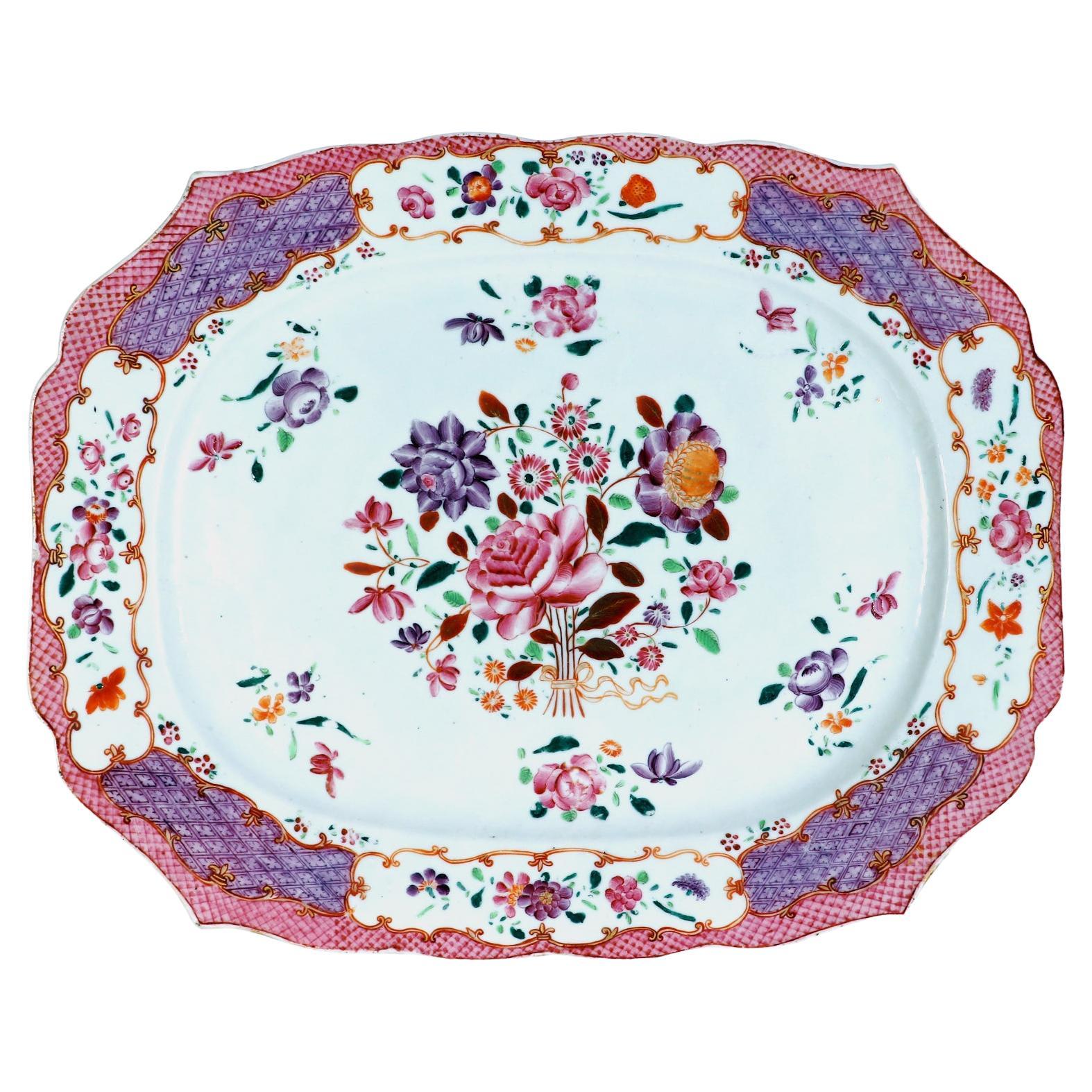 Large Famille Rose Dish at 1stDibs
