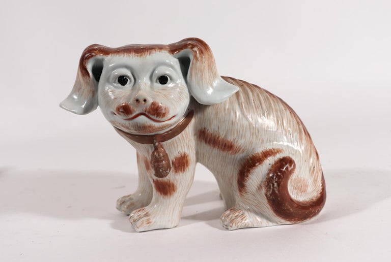 Chinese Export Porcelain Models of Puppy Dogs at 1stDibs