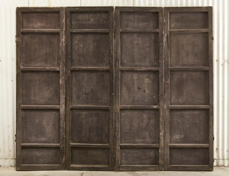 Chinese Export Qing Four Panel Ivory Lacquered Coromandel Screen For ...