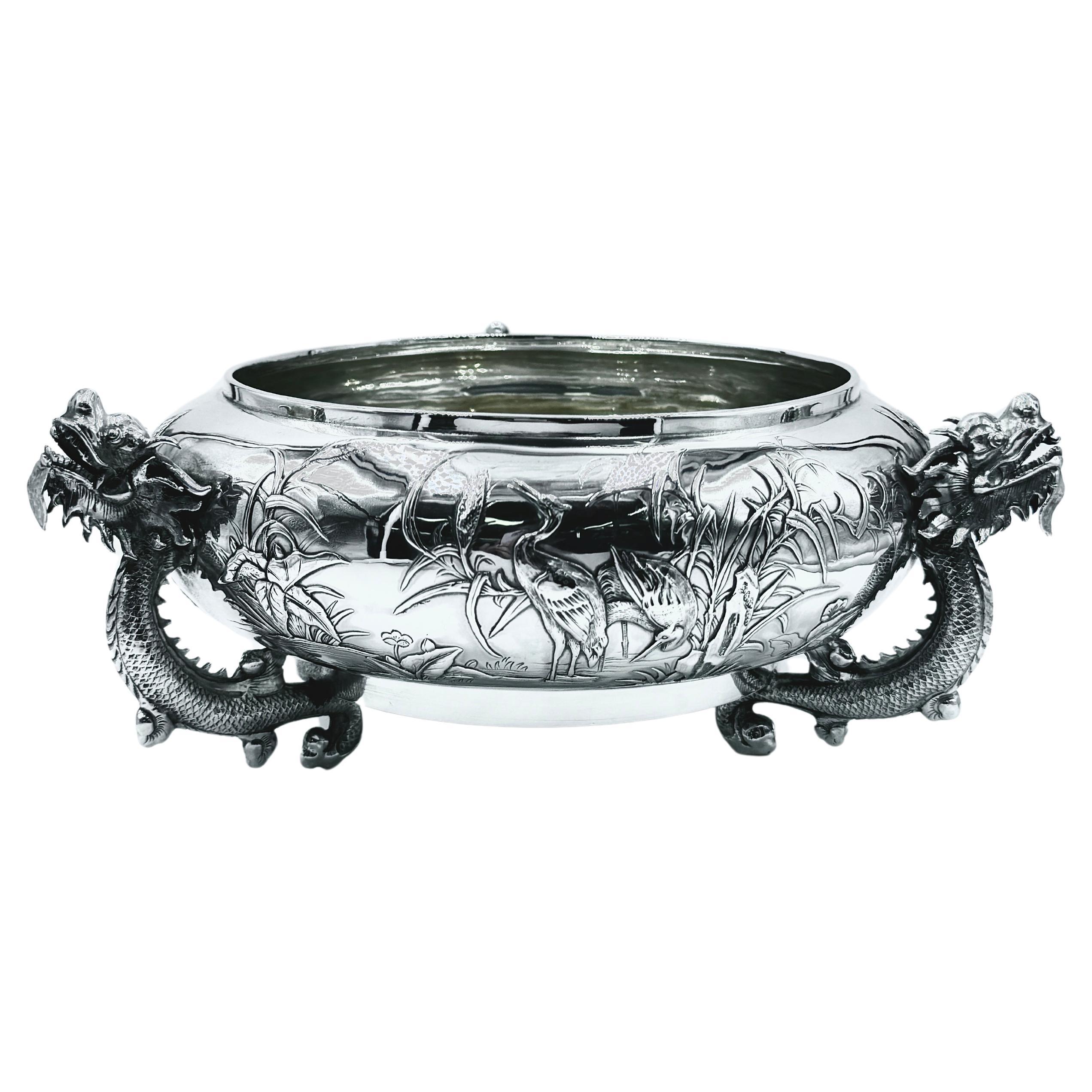 Chinese Export Silver Bowl For Sale at 1stDibs | silver bowls, chinese ...