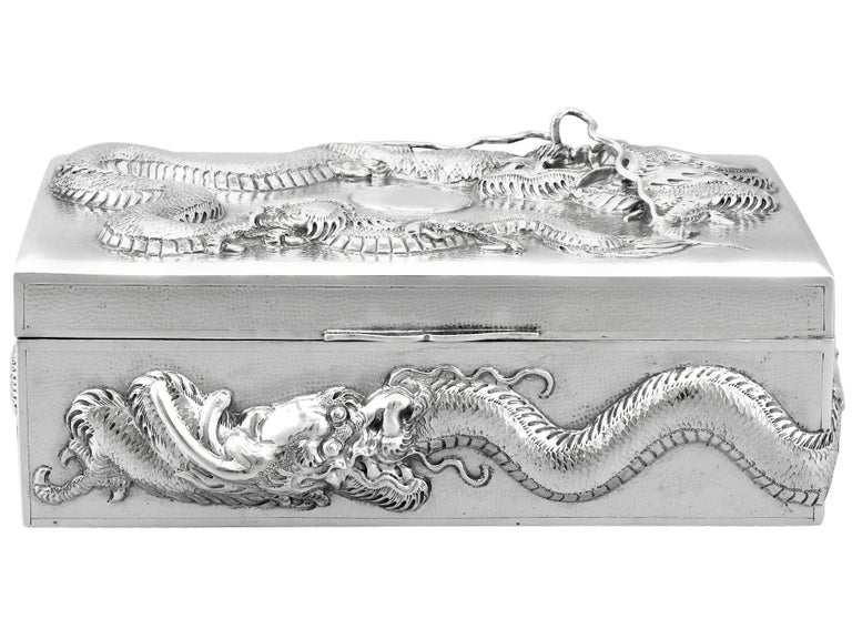 Antique Chinese Export Silver Box For Sale at 1stDibs | silver boxes ...