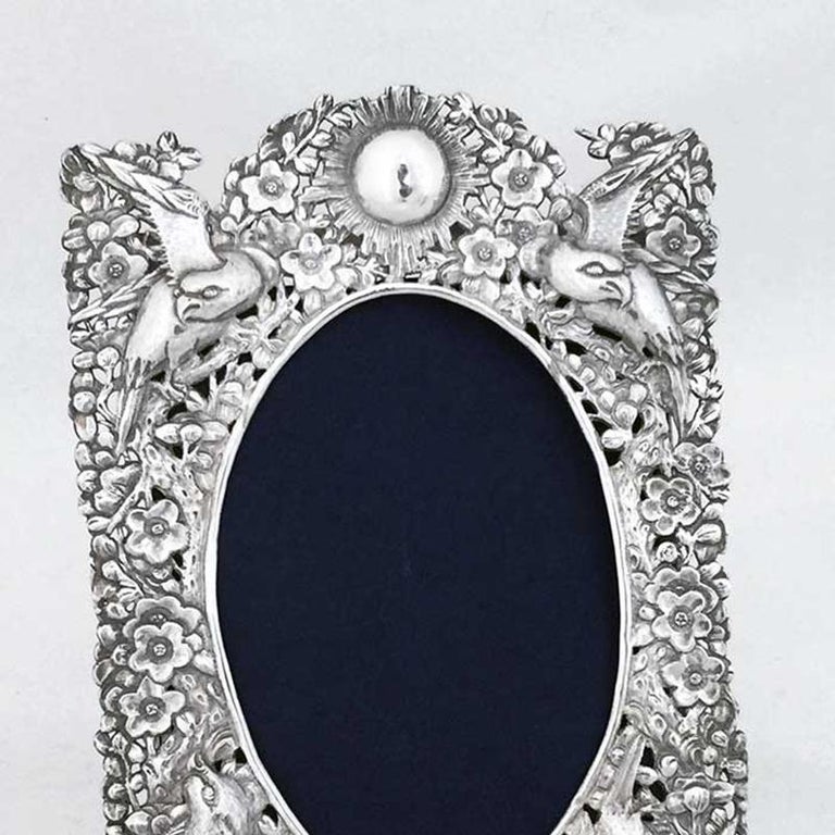 Chinese Export Silver Photo Frame For Sale at 1stDibs