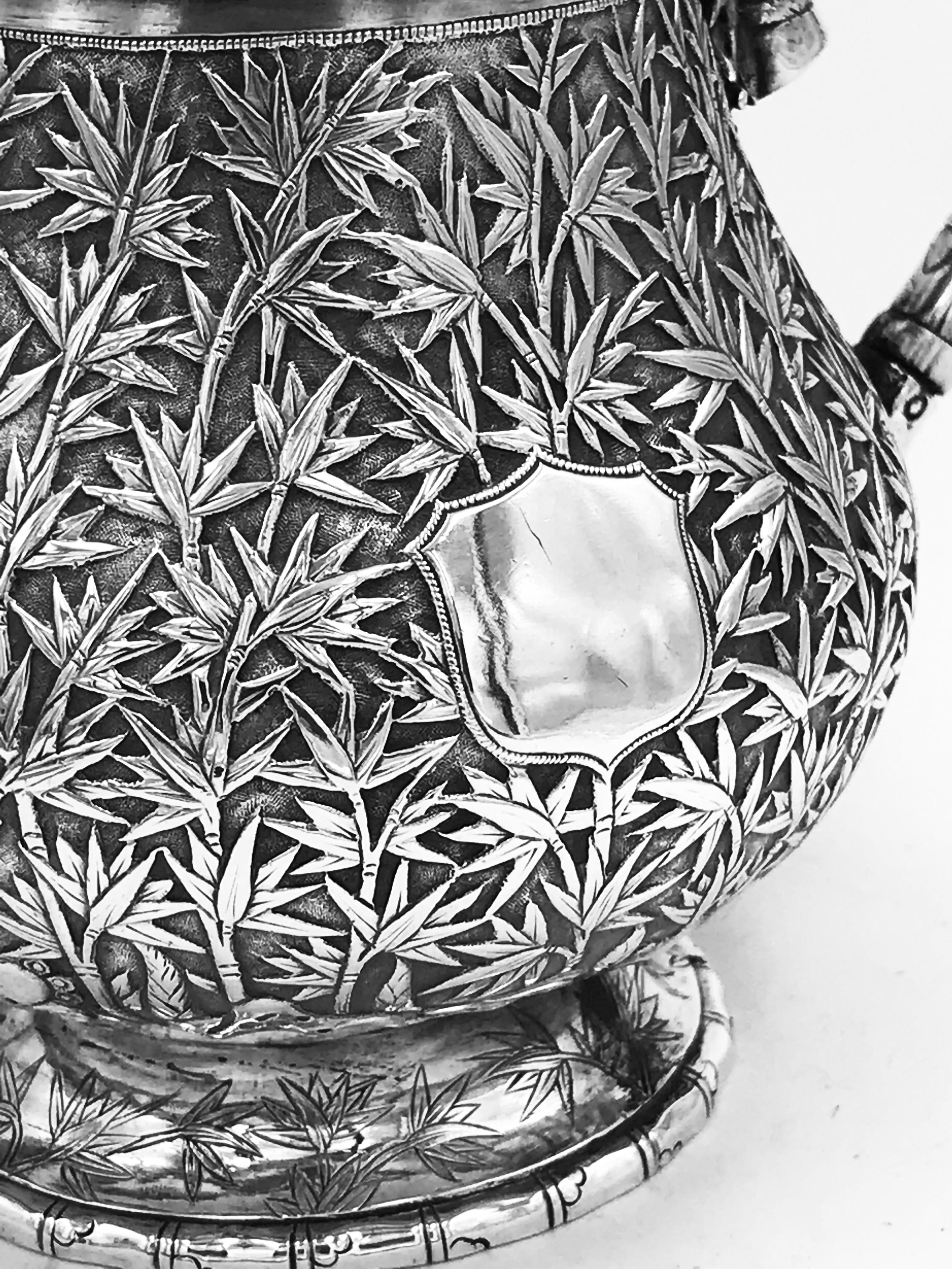 Chinese Export Silver Teapot at 1stDibs