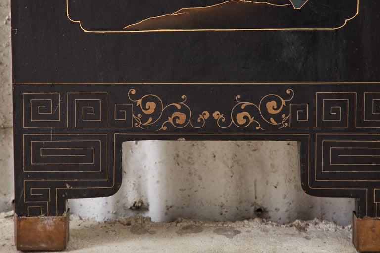 Chinese Export Six Panel Lacquered Coromandel Screen at 1stDibs