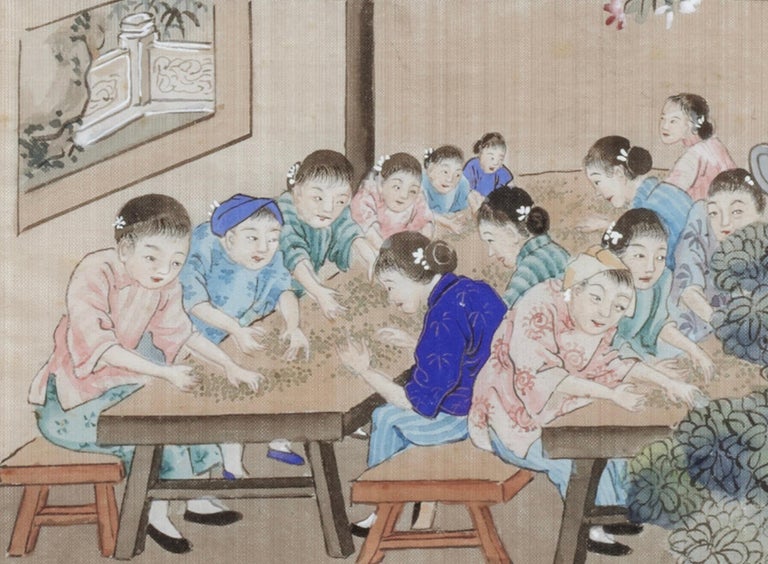 Chinese Export Trade Painting Depicting ‘the Tea Shop', Chinoiserie ...