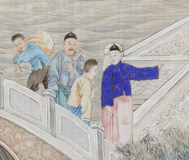 Chinese Export Trade Painting Depicting ‘the Tea Shop', Chinoiserie ...