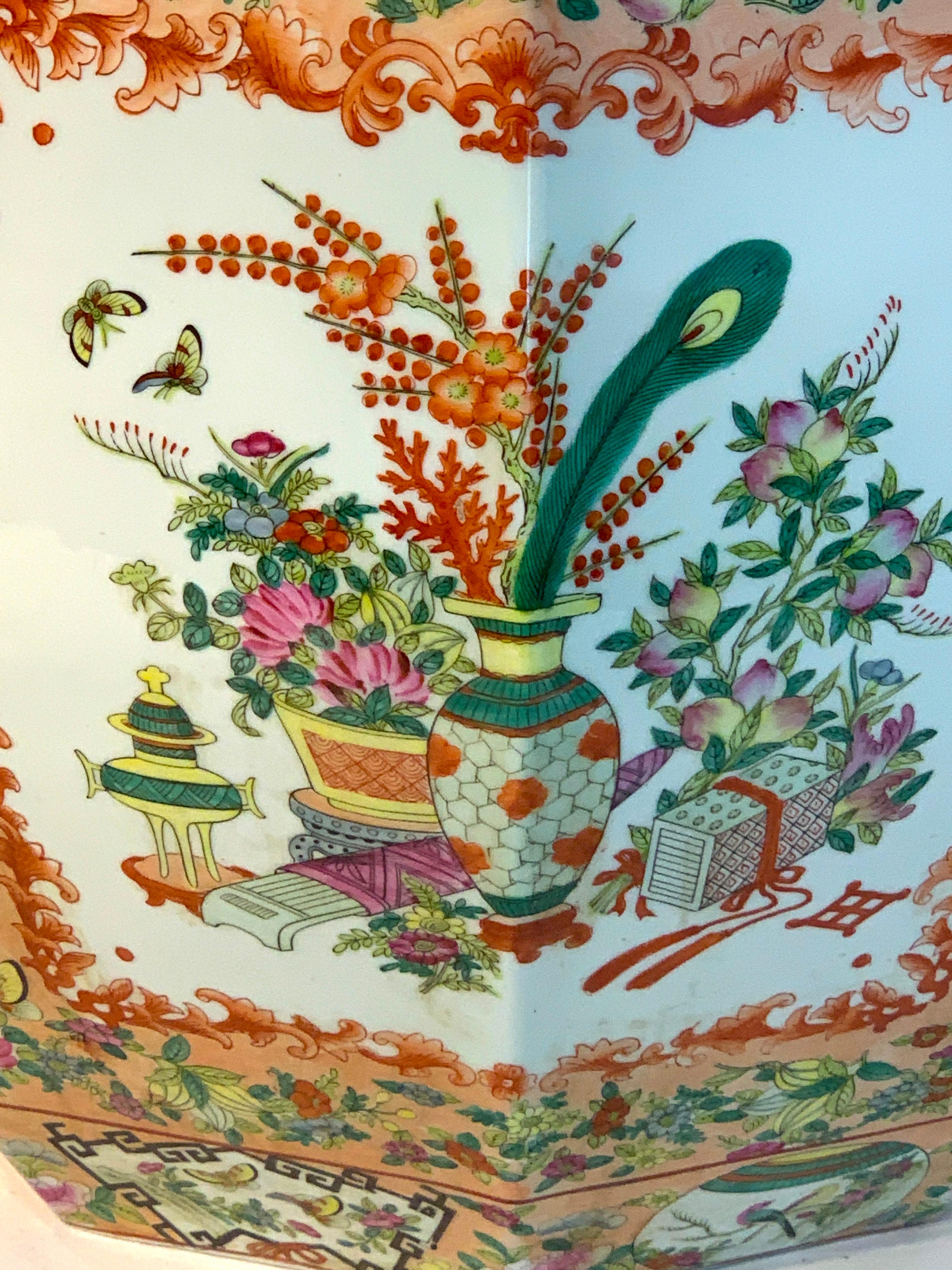 Chinese Famille Rose Octagonal Fish Bowl/ Jardinière at 1stDibs