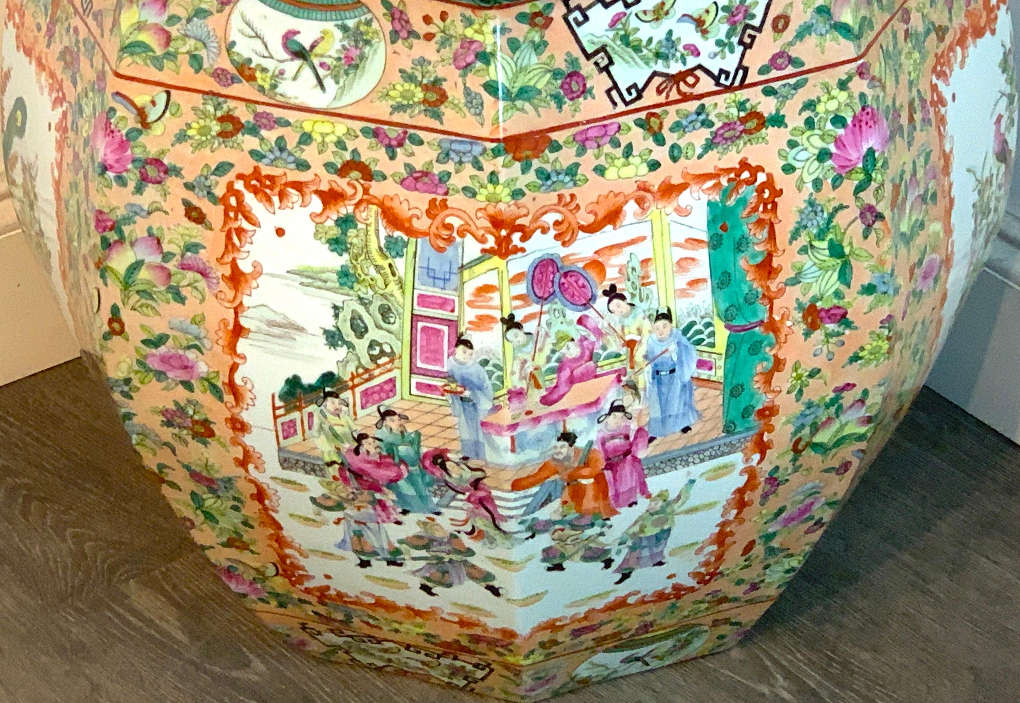 Chinese Famille Rose Octagonal Fish Bowl/ Jardinière at 1stDibs
