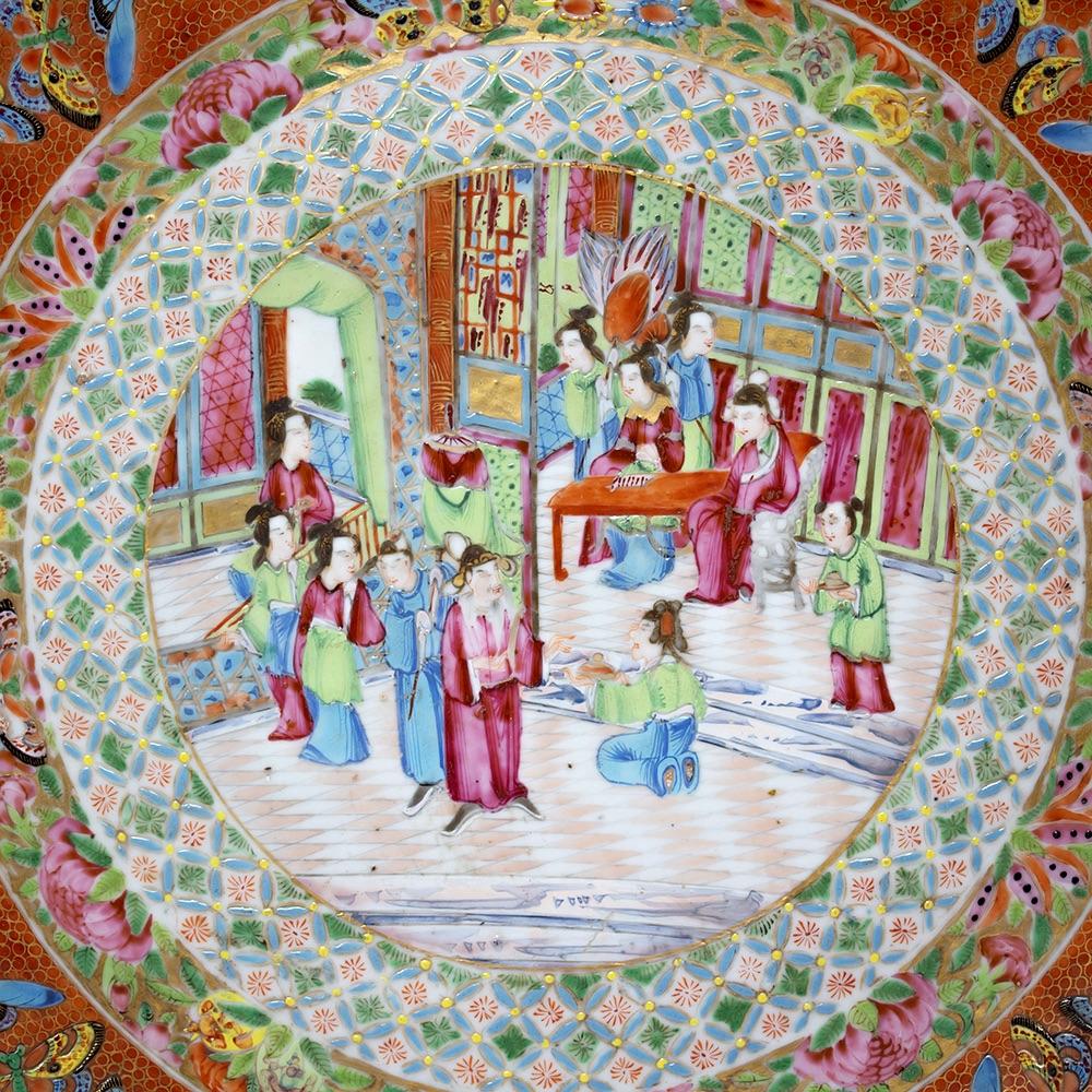 Chinese Famille Rose Porcelain Charger at 1stDibs