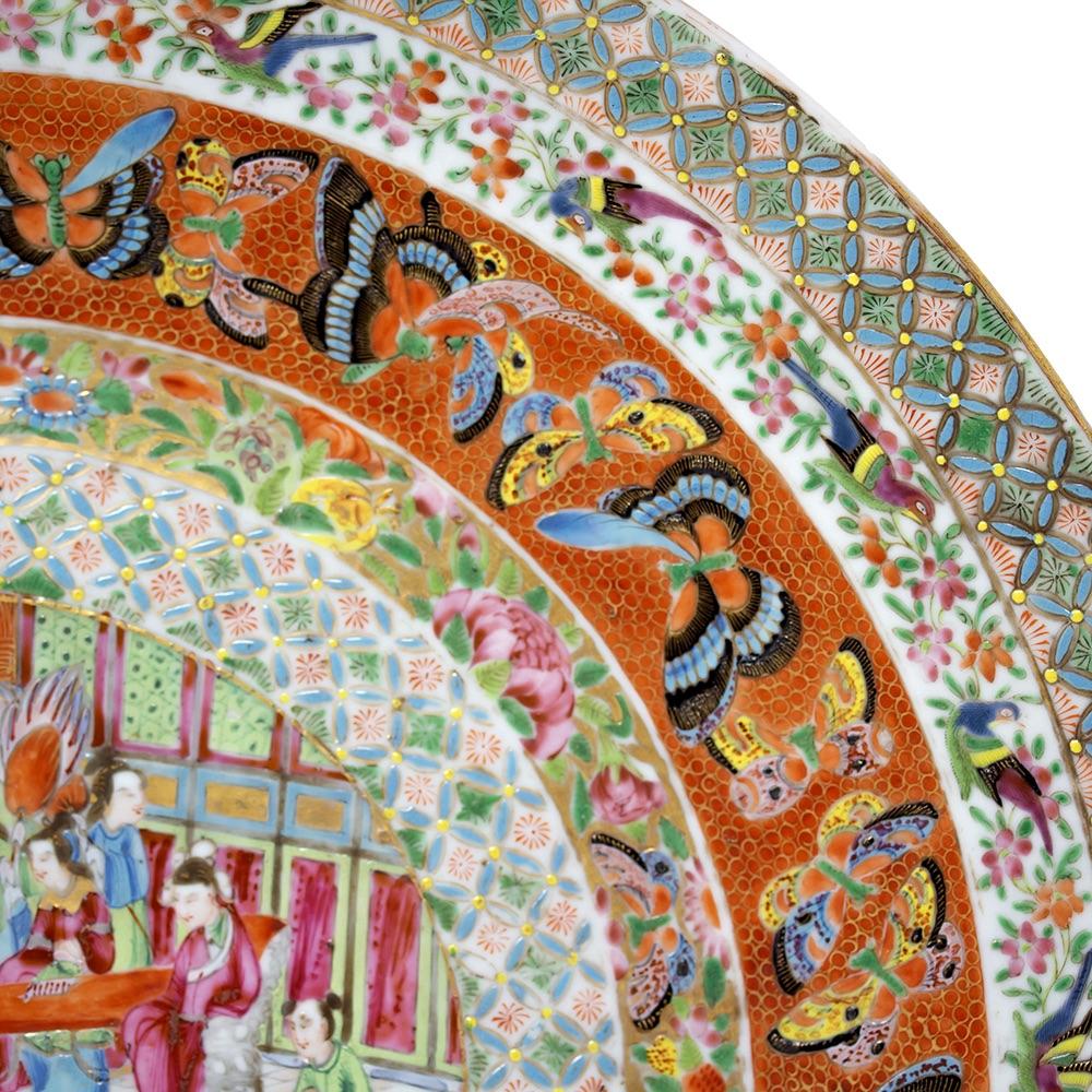 Chinese Famille Rose Porcelain Charger at 1stDibs