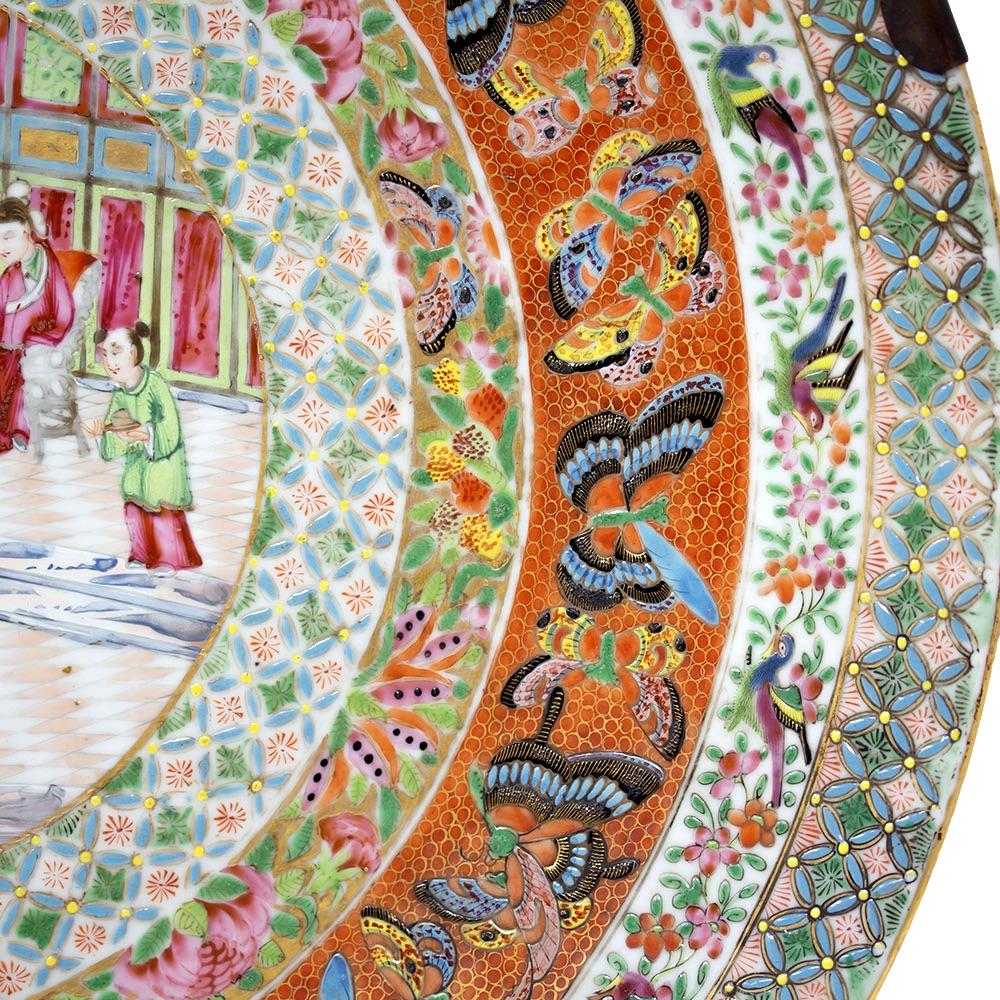 Chinese Famille Rose Porcelain Charger at 1stDibs