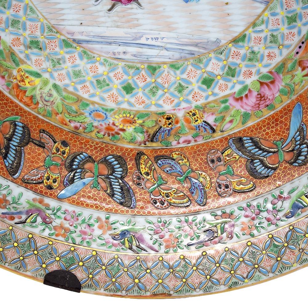 Chinese Famille Rose Porcelain Charger at 1stDibs