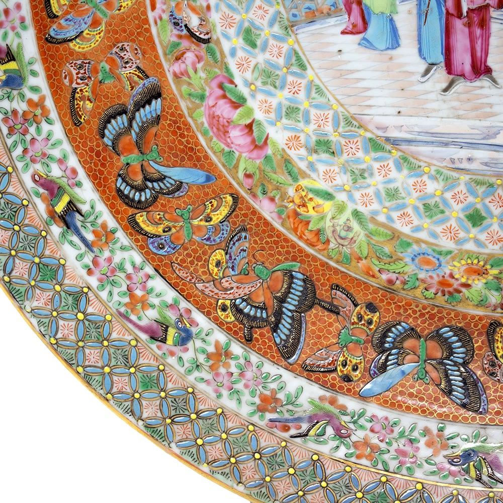 Chinese Famille Rose Porcelain Charger at 1stDibs