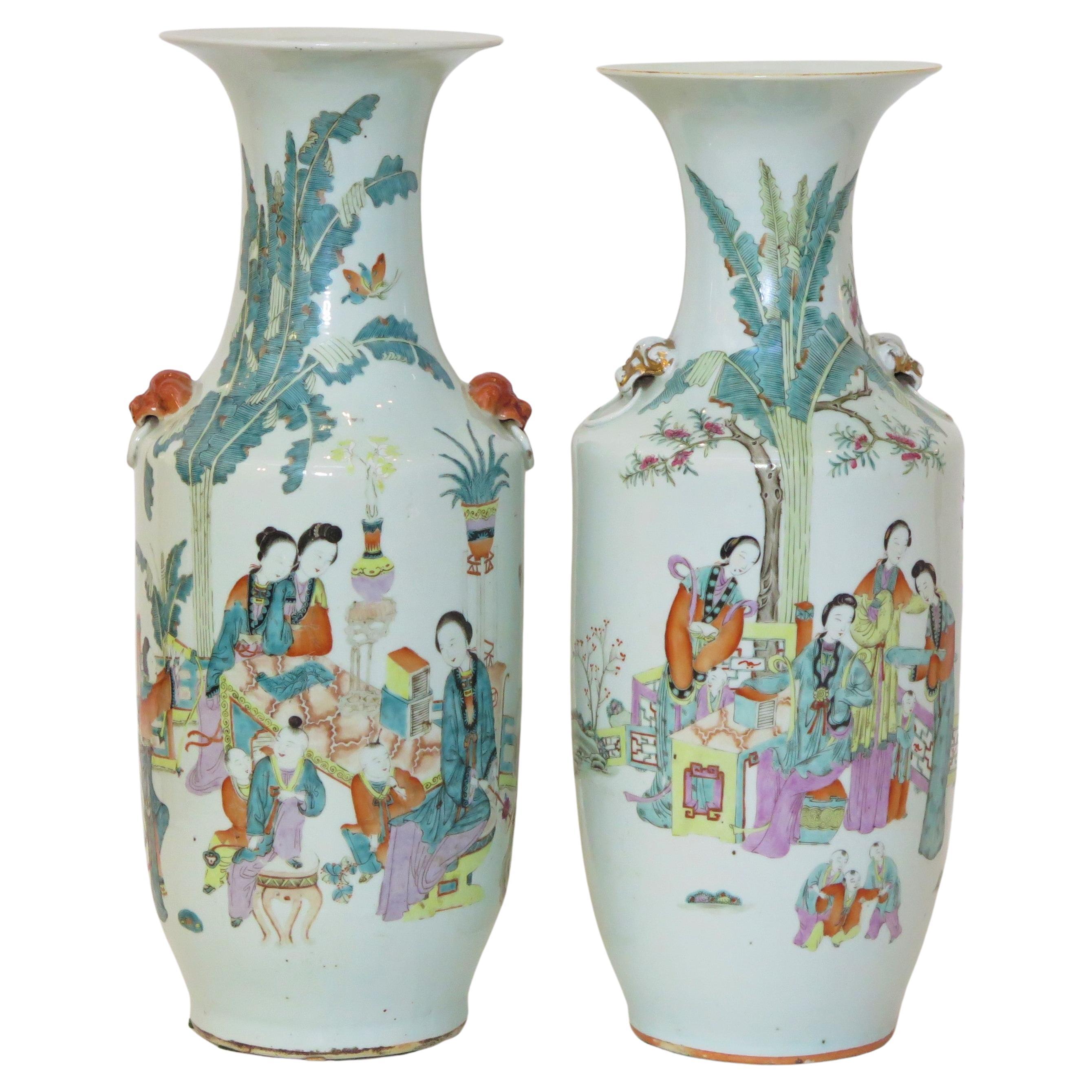 Antique Chinese Large Famille Rose Vase with Lid For Sale at 1stDibs ...