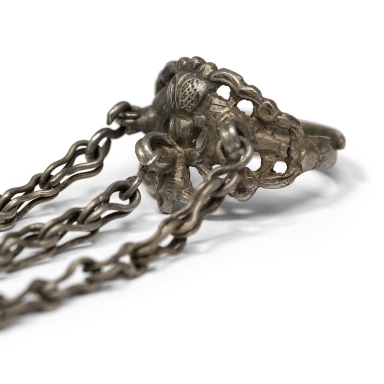 Chinese Floral Charm Ring, circa 1900 For Sale at 1stDibs