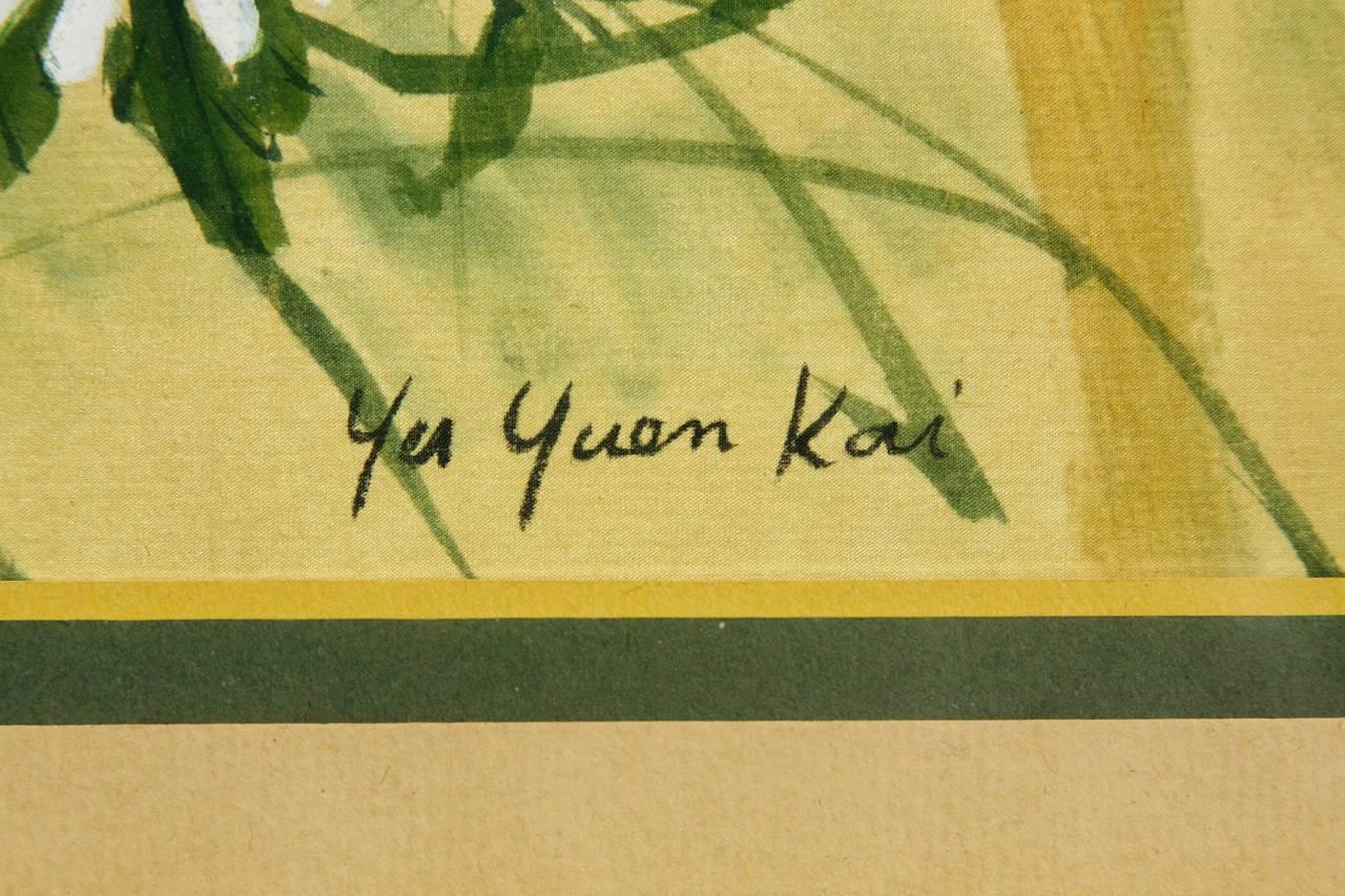 Chinese Floral Painting with Bird Yu Yuen Kai at 1stDibs | chinese ...