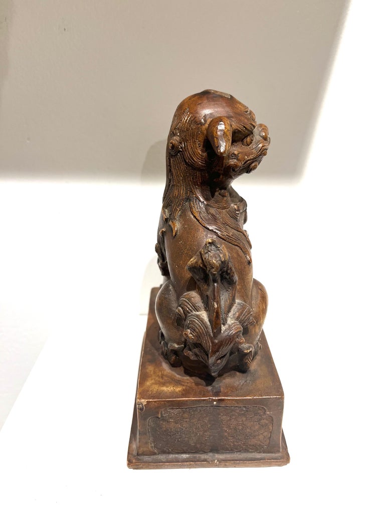 Chinese Foo Dog Plaster Sculpture For Sale at 1stDibs