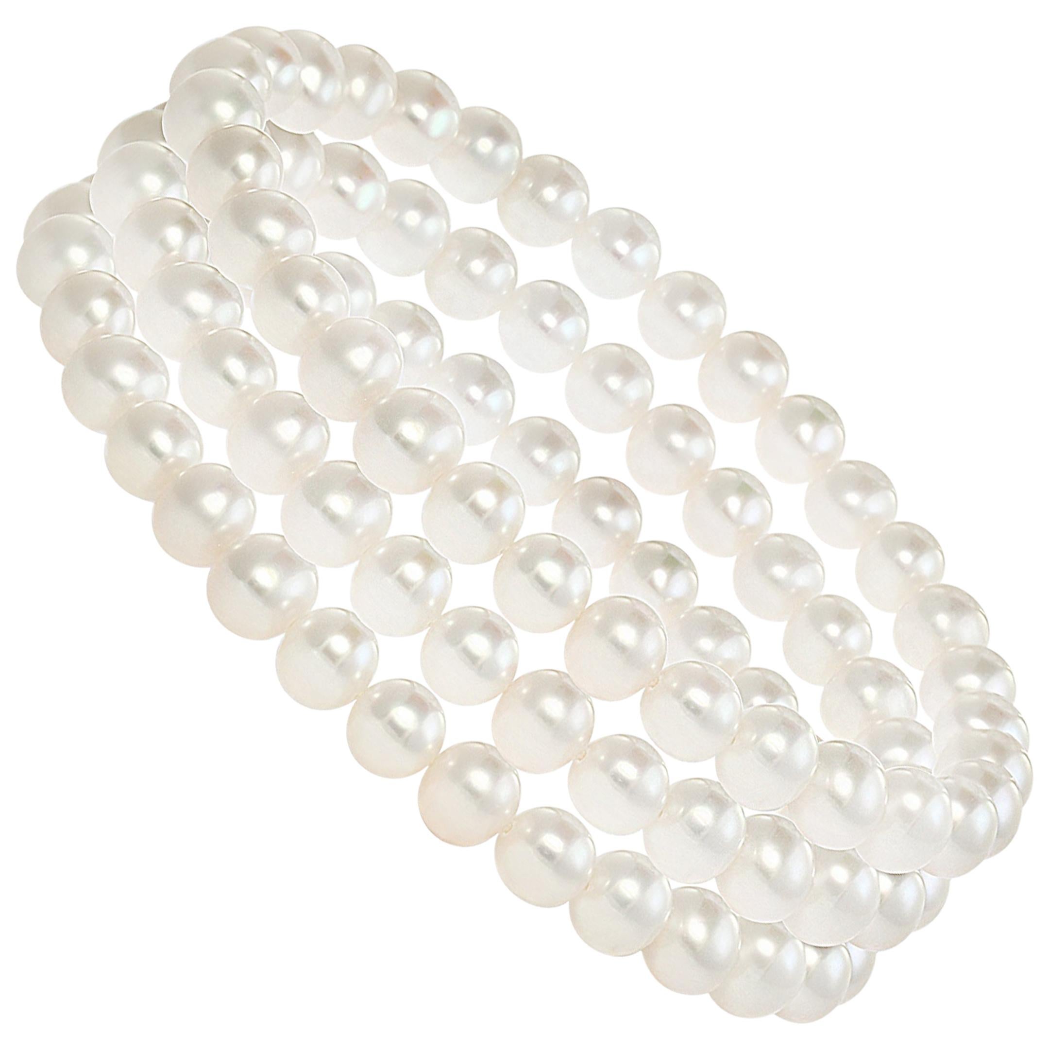 1960s 3 Rows Japanese Cultured Pearl Bracelet at 1stDibs