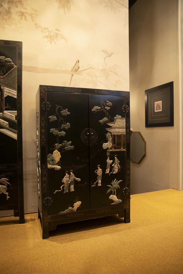 Chinese Gemstone Wardrobe, Early 1900s, China at 1stDibs