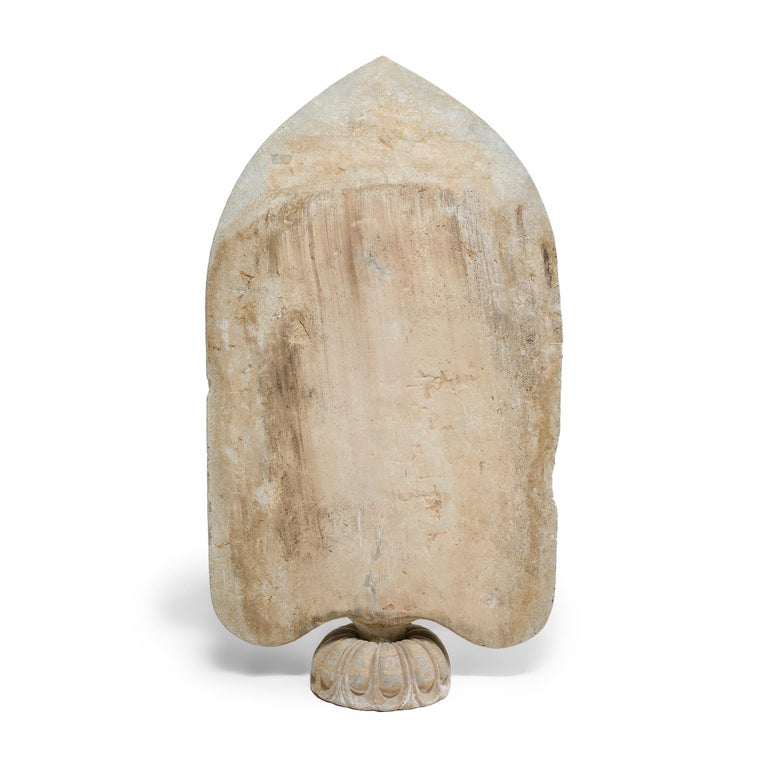 Chinese Gilt Limestone Stele of Maitreya Buddha For Sale at 1stDibs