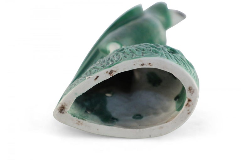 Chinese Green Glazed Porcelain Parrot Statue For Sale at 1stDibs