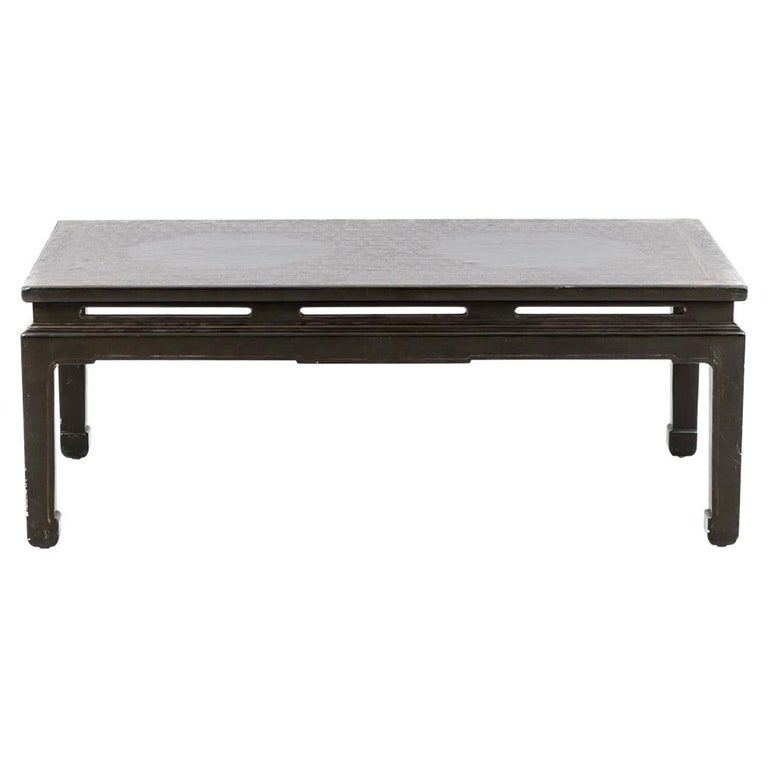 Chinese Green Lacquered Coffee Table, circa 1950 For Sale at 1stDibs