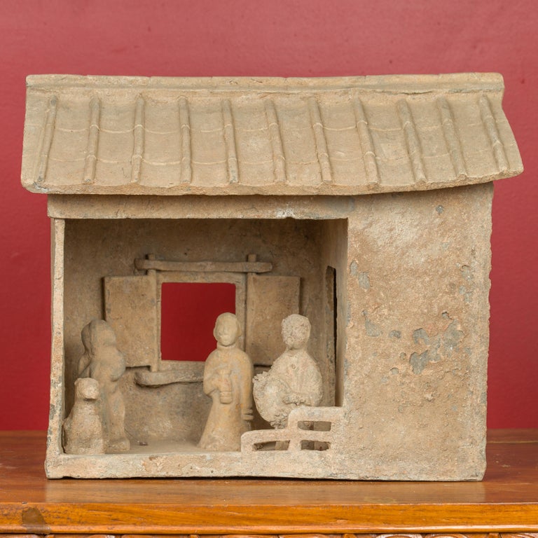 Chinese Han Dynasty Mingqi House Model with Its Inhabitants, circa 206 ...