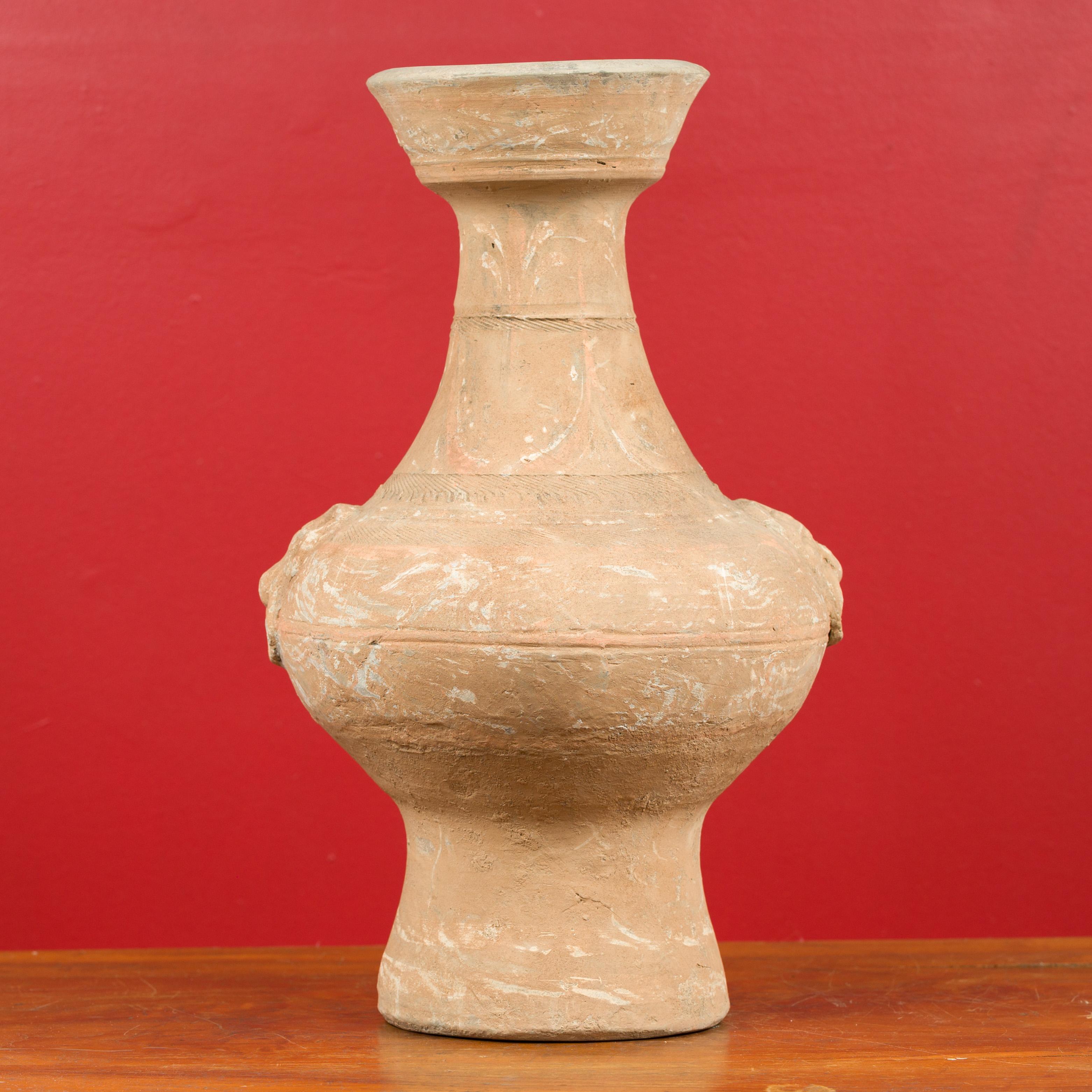 Chinese Han Dynasty Terracotta Hu Vessel with Original Paint circa 202 ...