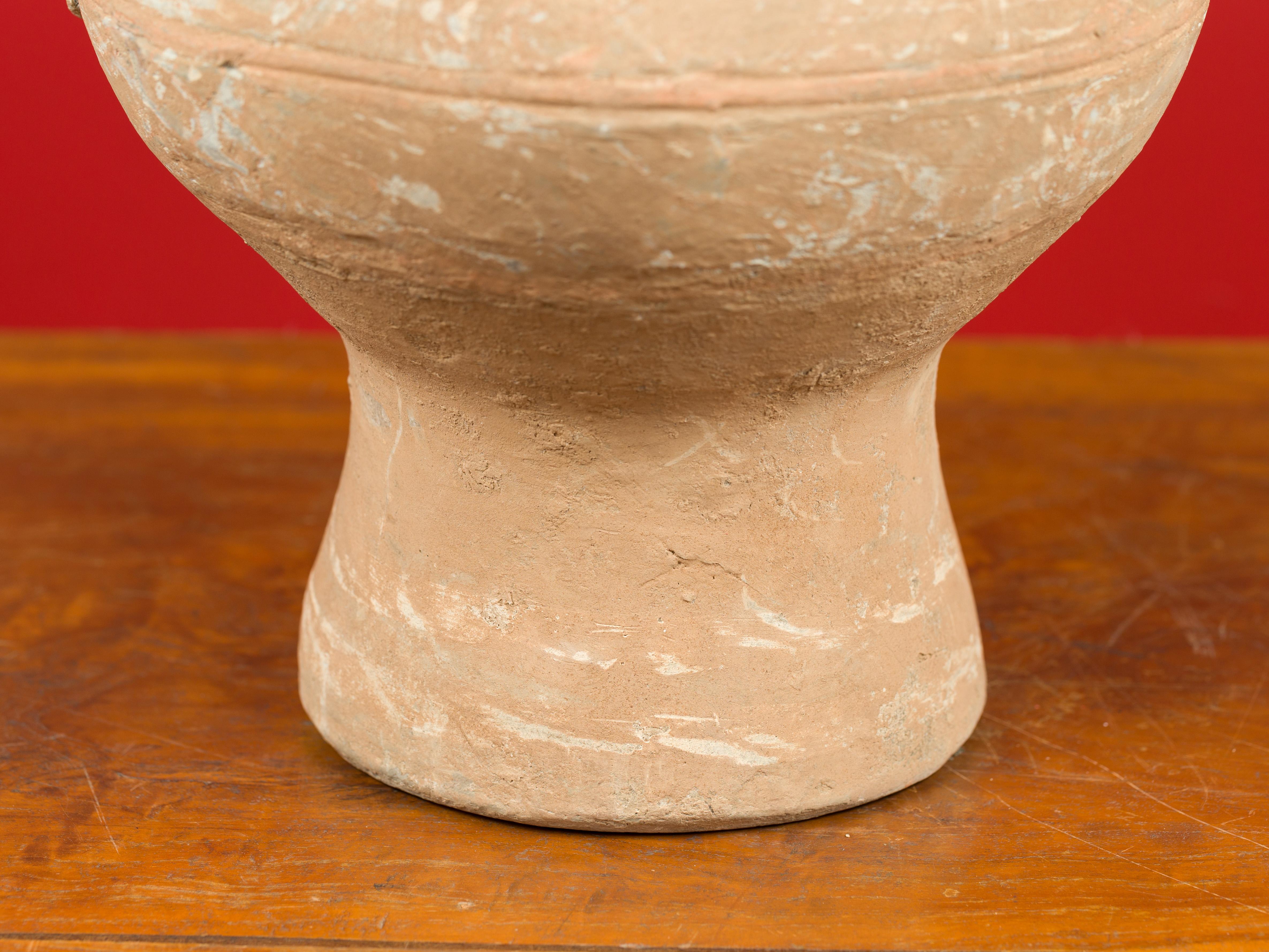 Chinese Han Dynasty Terracotta Hu Vessel with Original Paint circa 202 ...
