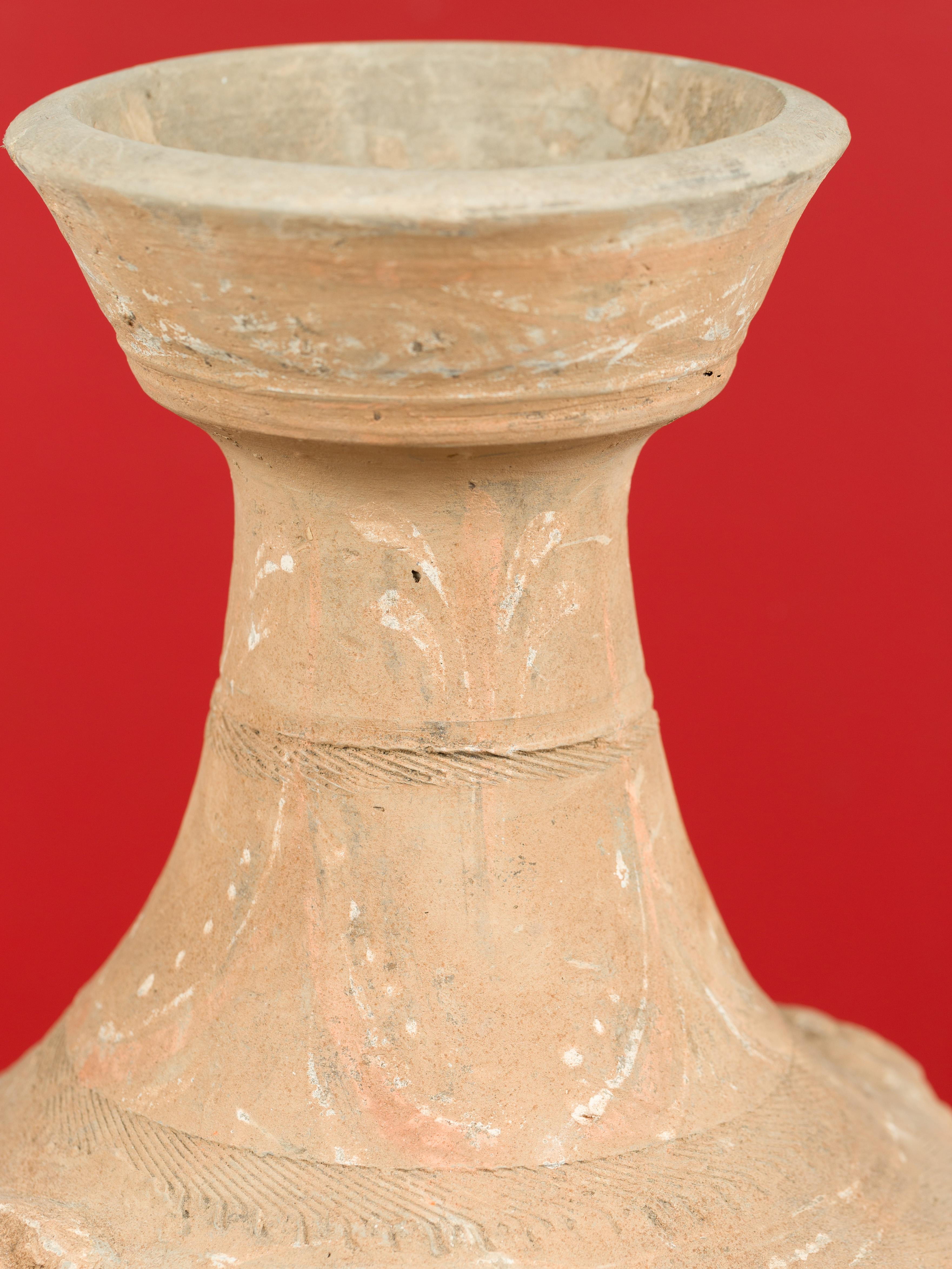 Chinese Han Dynasty Terracotta Hu Vessel with Original Paint circa 202 ...