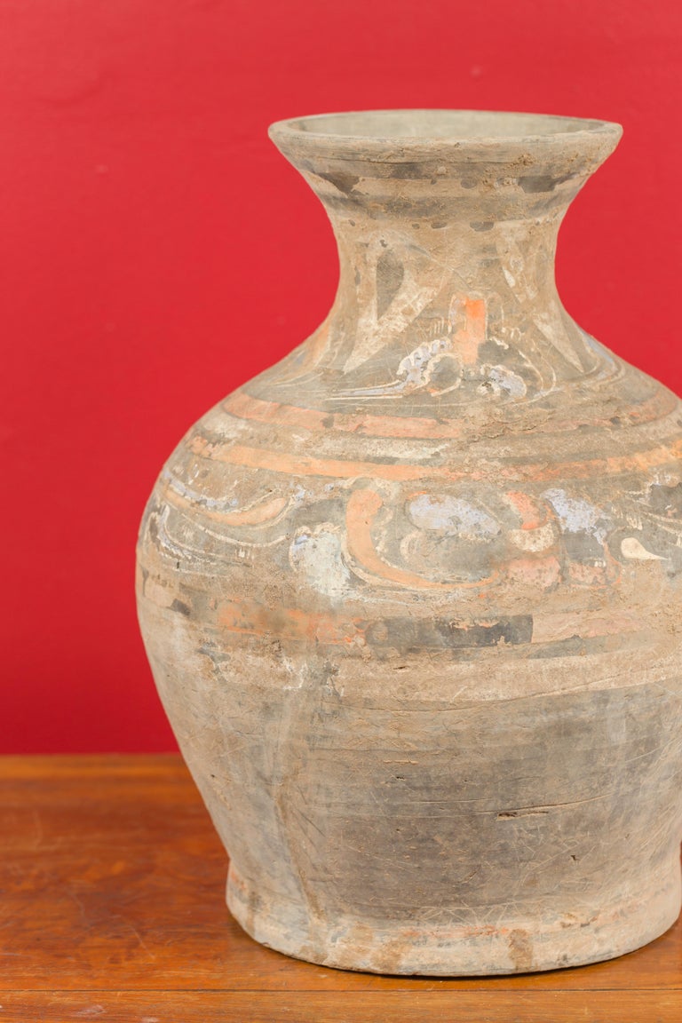 Chinese Han Dynasty Terracotta Hu Vessel with Original Paint circa 202 ...