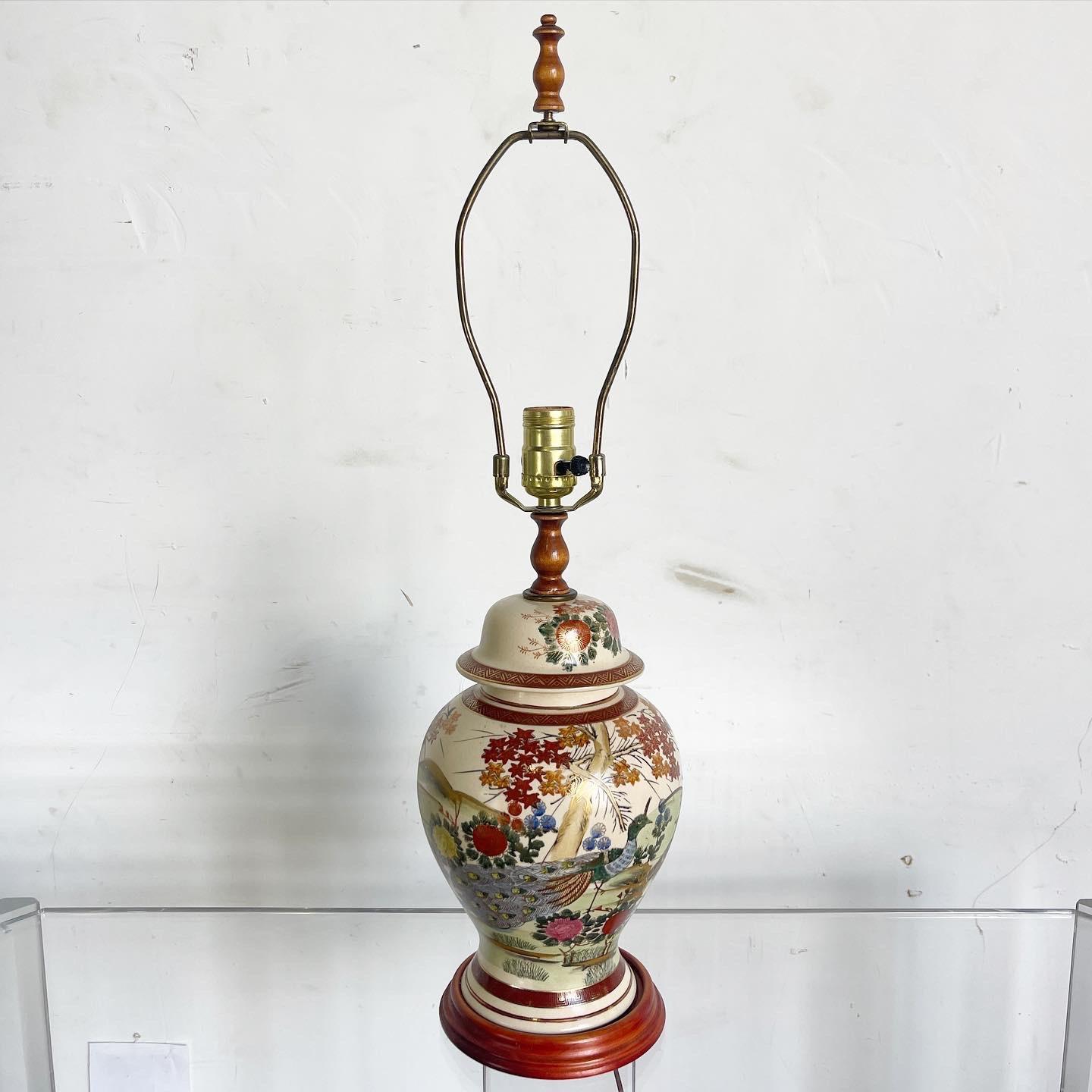 Kat and Roger Table Lamp with hand-crafted and hand-painted ceramic ...