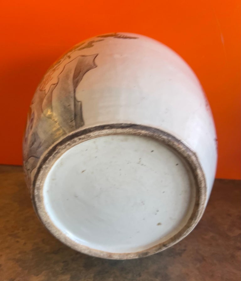 Chinese Hand Painted Ceramic Ginger Jar from Republic Period For Sale ...