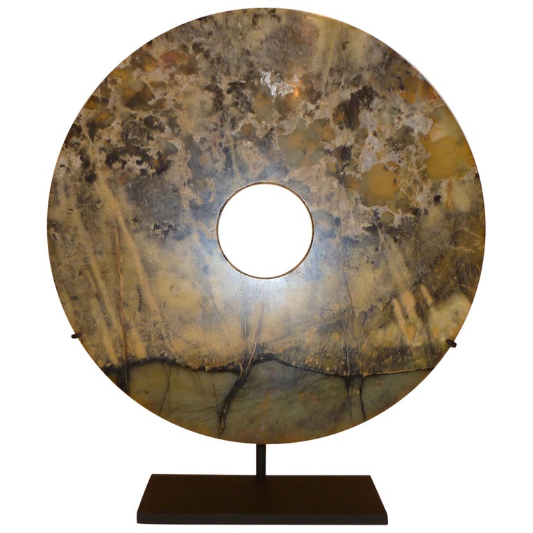 Asian Hard Stone Disc at 1stDibs