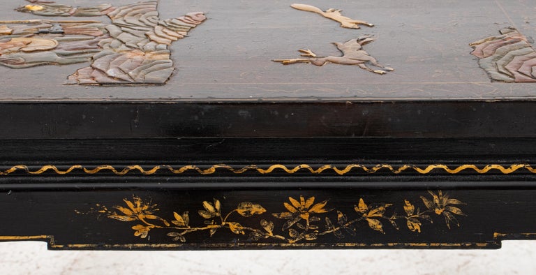 Chinese Hardstone Inlaid Panel Mounted as a Table For Sale at 1stDibs