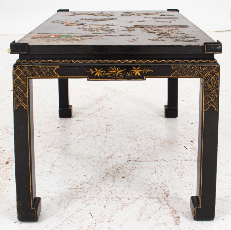 Chinese Hardstone Inlaid Panel Mounted as a Table For Sale at 1stDibs