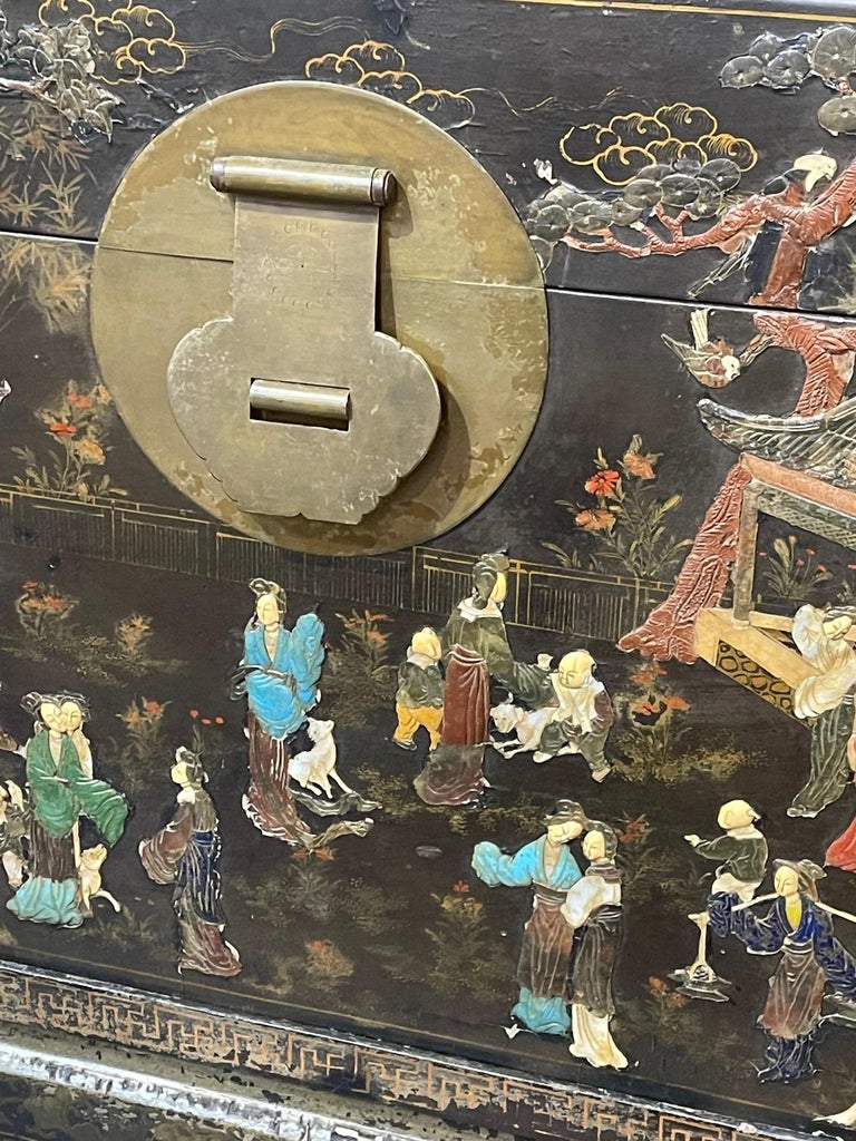 Chinese Hardstone Trunk For Sale at 1stDibs