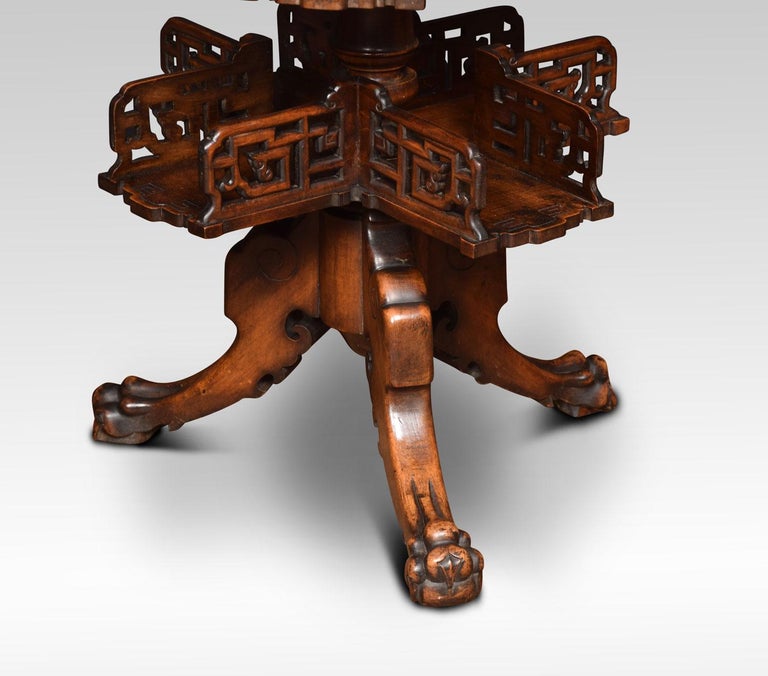Chinese Hardwood and Marble Revolving Book Table at 1stDibs
