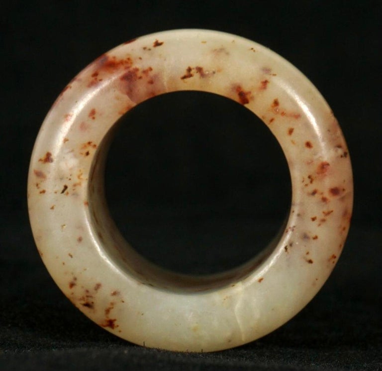 Chinese Hetian Jade Archers Ring For Sale at 1stDibs