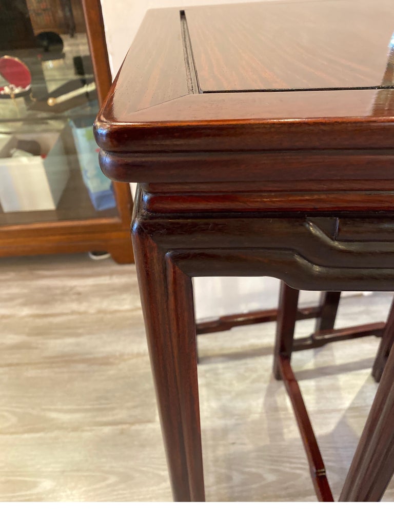 Chinese Hong-Mu Nest of Tables Set of Three For Sale at 1stDibs | china nest of 2 tables