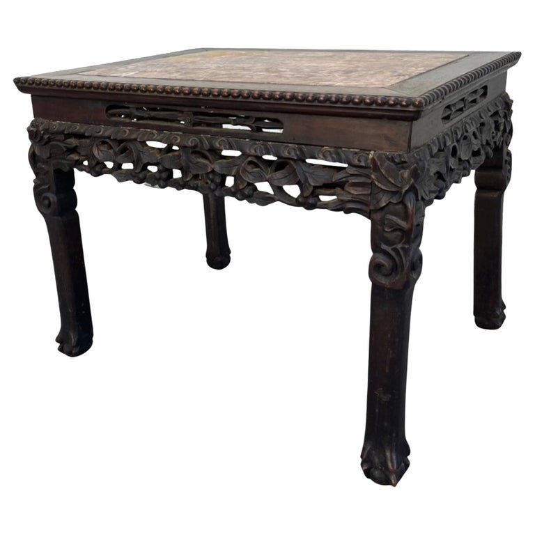 Chinese Hongmu Carved Side Table Qing Dynasty 19th Century For Sale at ...