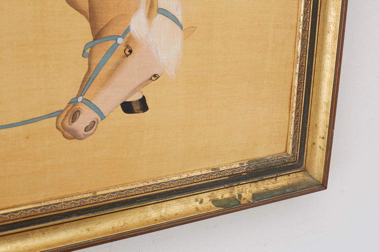 Chinese Horse and Groom Painting After Han Gan For Sale at 1stdibs