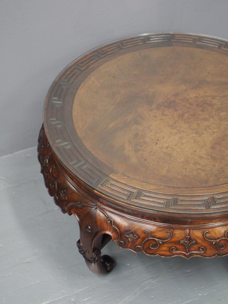 Chinese Huanghuali Low Circular Table For Sale at 1stDibs