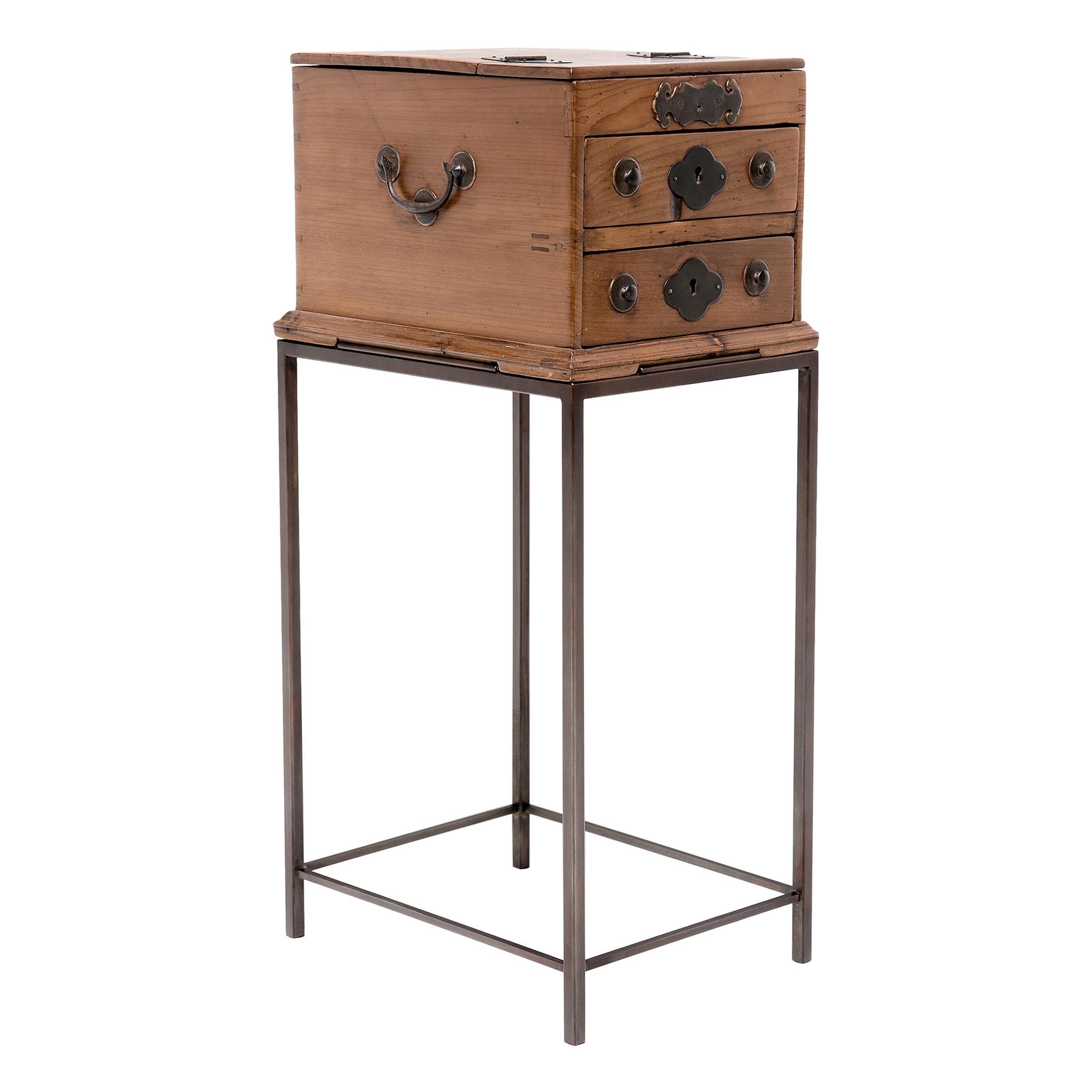 Antique Chinese Export Folding Games Box Side Table For Sale at 1stDibs