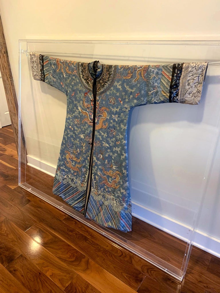 Chinese Woman Quasi-Official Imperial Dragon Robe Qing Dynasty For Sale ...